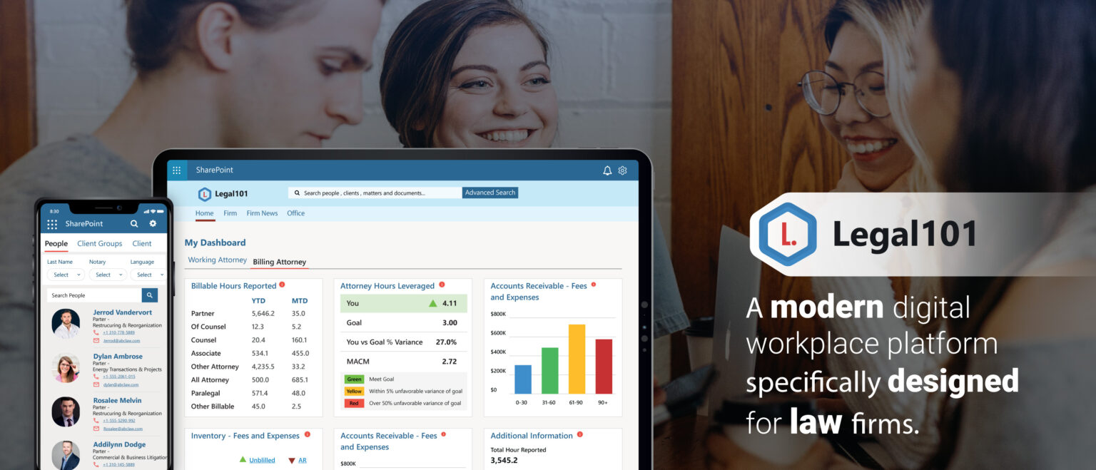 Legal101 | A modern Legal Intranet - Lawyer Dashboard