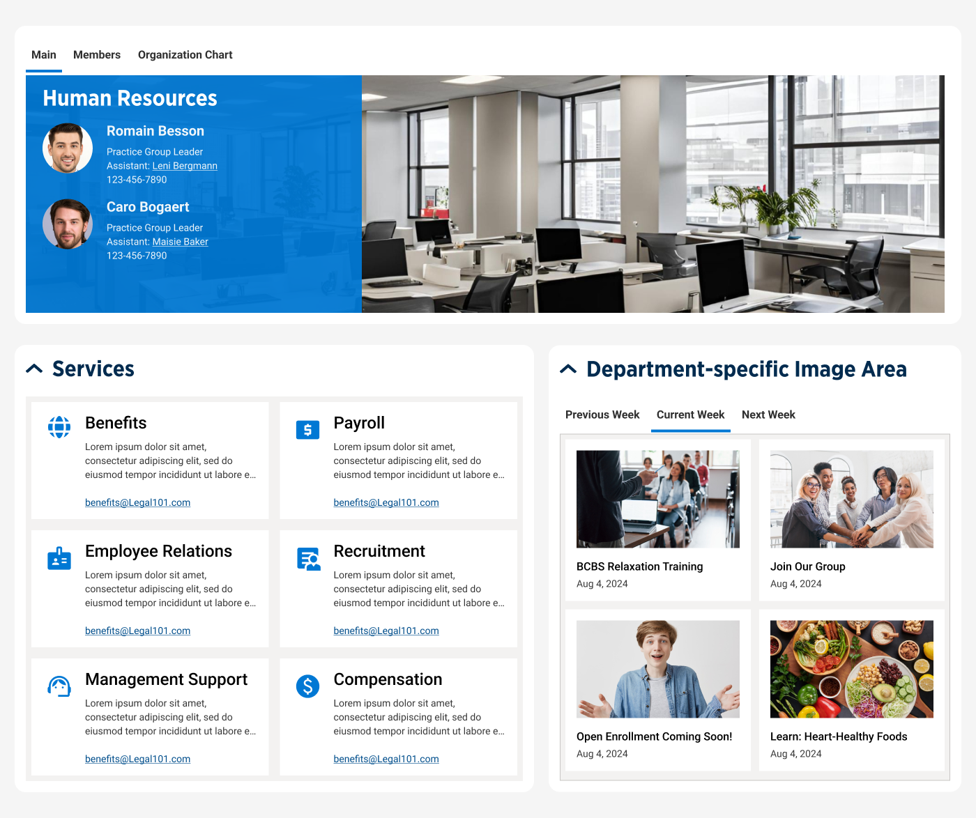 Legal101 | A modern Legal Intranet - Lawyer Dashboard