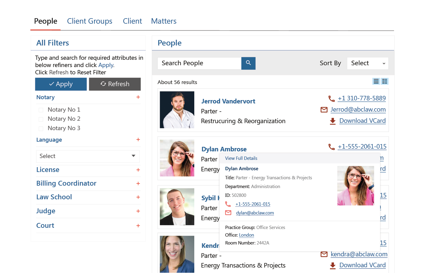 Legal101 | A modern Legal Intranet - Lawyer Dashboard