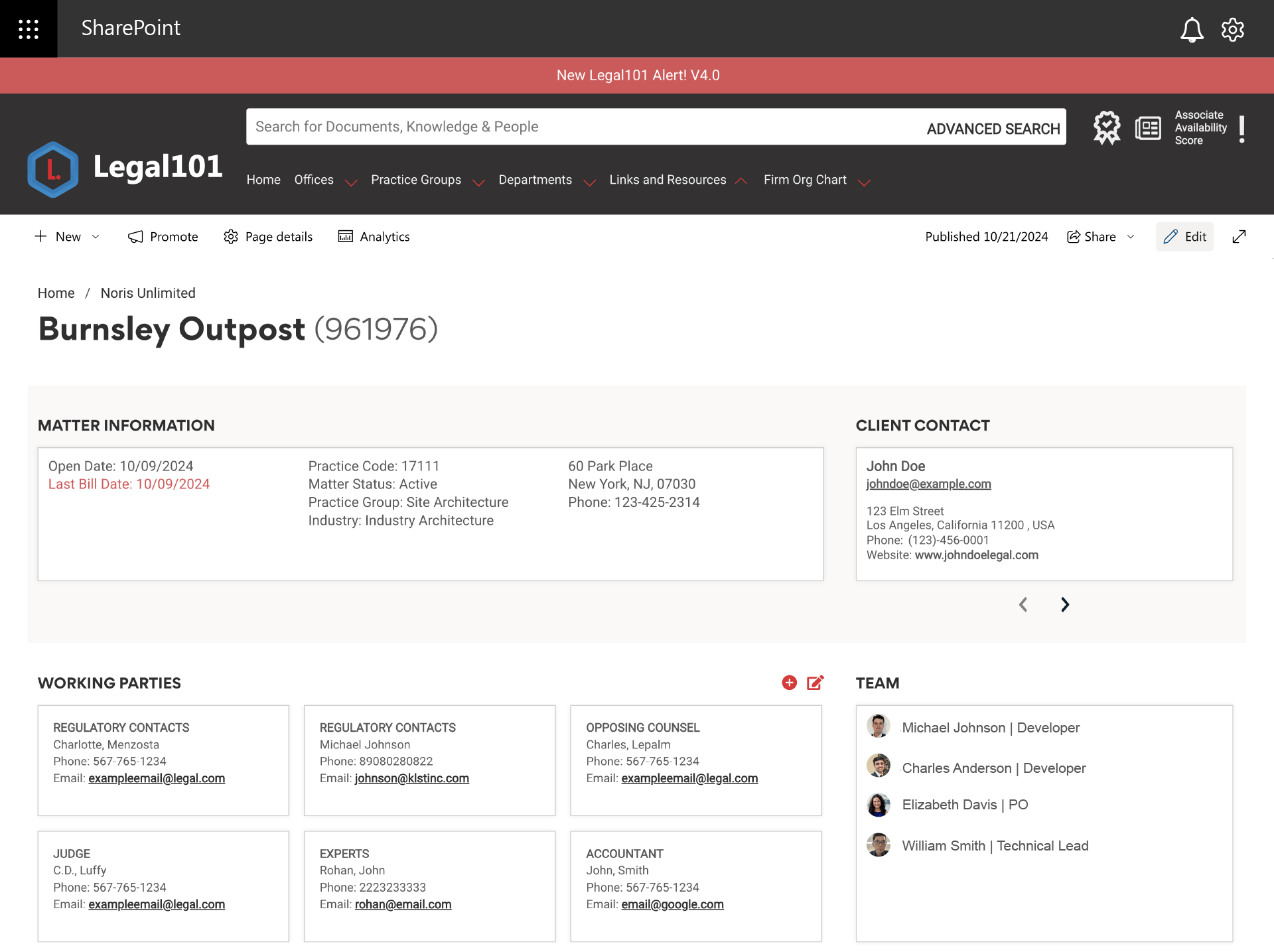 Legal101 | A modern Legal Intranet powered by Generative AI